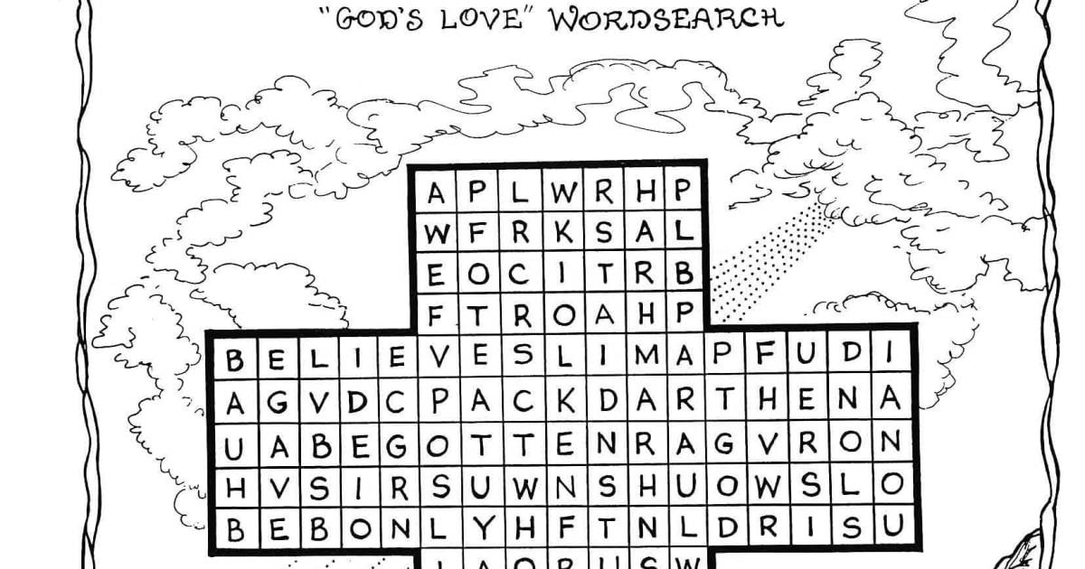 God so loved the world - Activity sheet