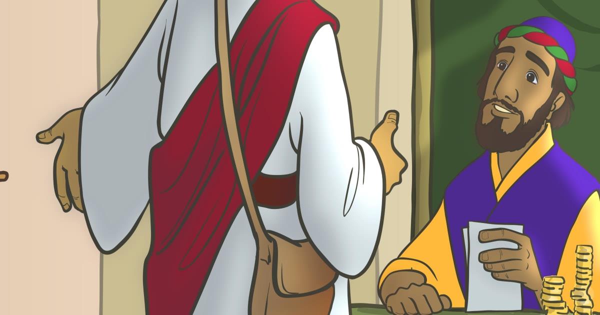 Ilustraciones de la vida de Jesús - Él llama a Mateo