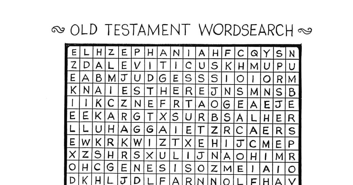 Old Testament Books Word Find